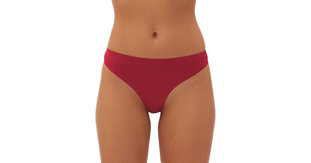 Gap Body Everyday Essentials Laser Bonded Thong Underwear Gpw00383 in Red | Lyst