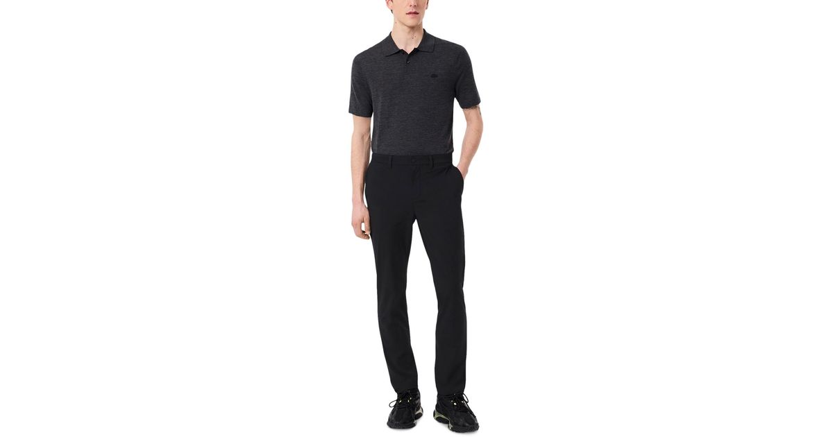 Lacoste Commuter Pants in Black for Men | Lyst
