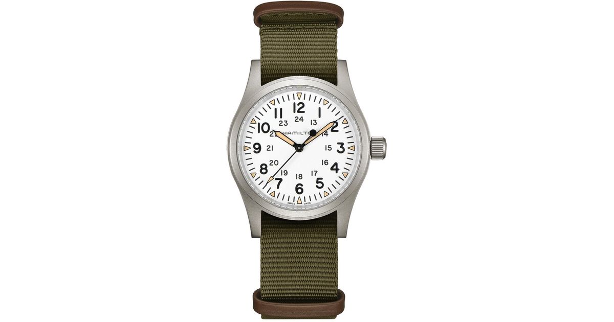 Hamilton Swiss Mechanical Khaki Field Nato Strap Watch 38mm in Gray for ...