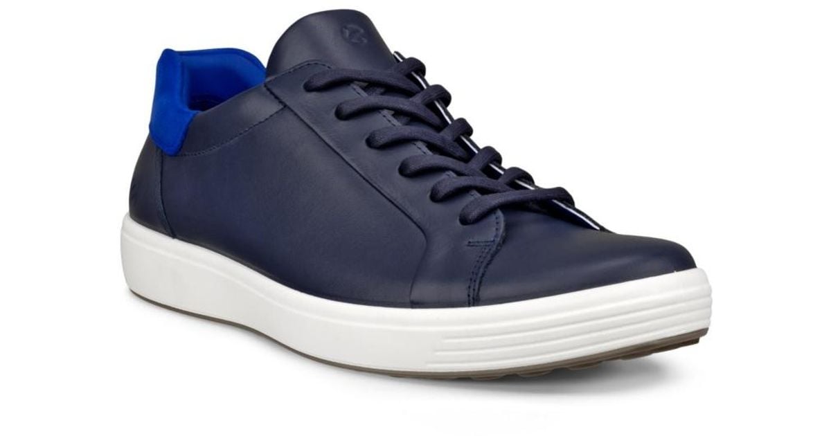 Ecco Soft 7 Easy Slip Tie Sneakers in Blue for Men | Lyst