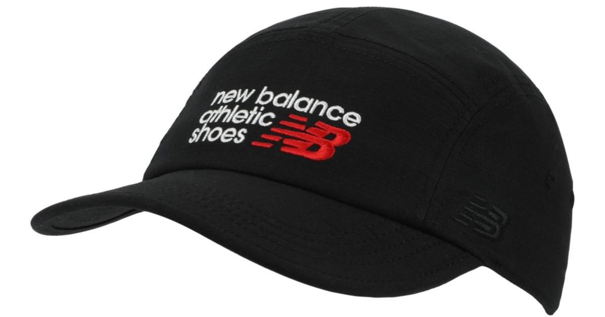 New Balance Athletics 5-panel Unstructured Cap in Black for Men | Lyst