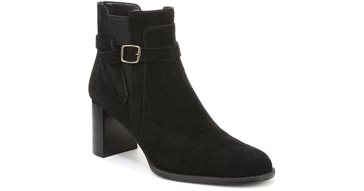 Vionic Vivette Ankle Booties in Black | Lyst