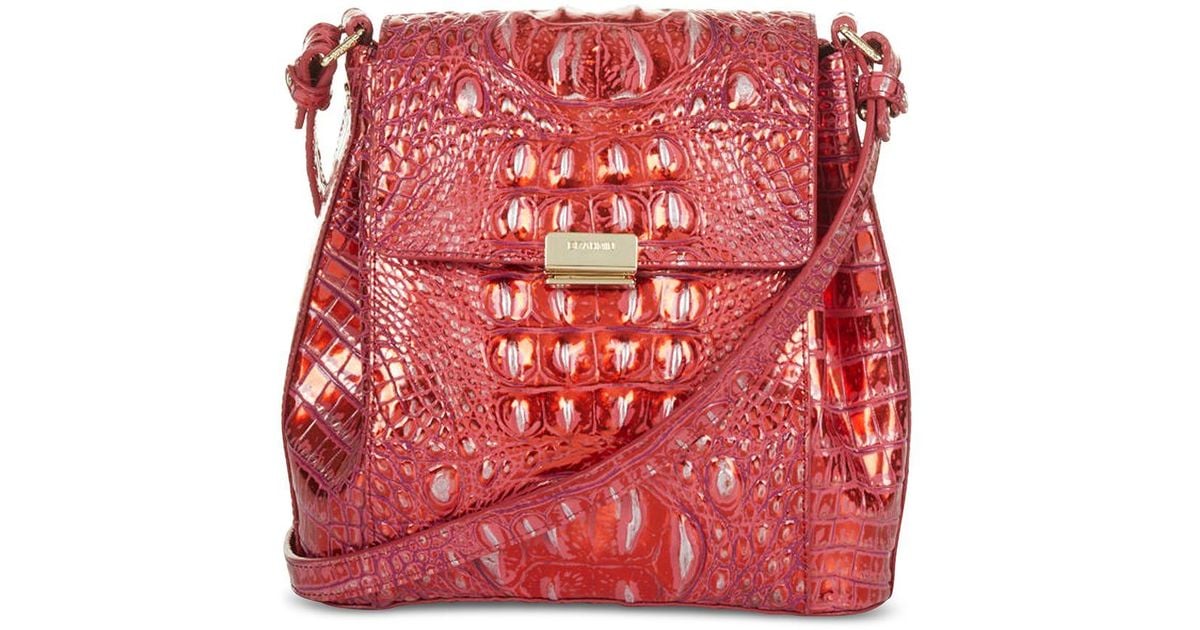 Brahmin Melbourne Margo Embossed Leather Crossbody in Red | Lyst Brahmin Melbourne Margo Embossed Leather Crossbody in Red | Lyst