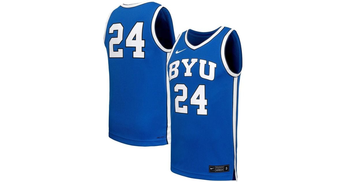 Nike Byu Cougars Replica Basketball Jersey in Blue for Men | Lyst