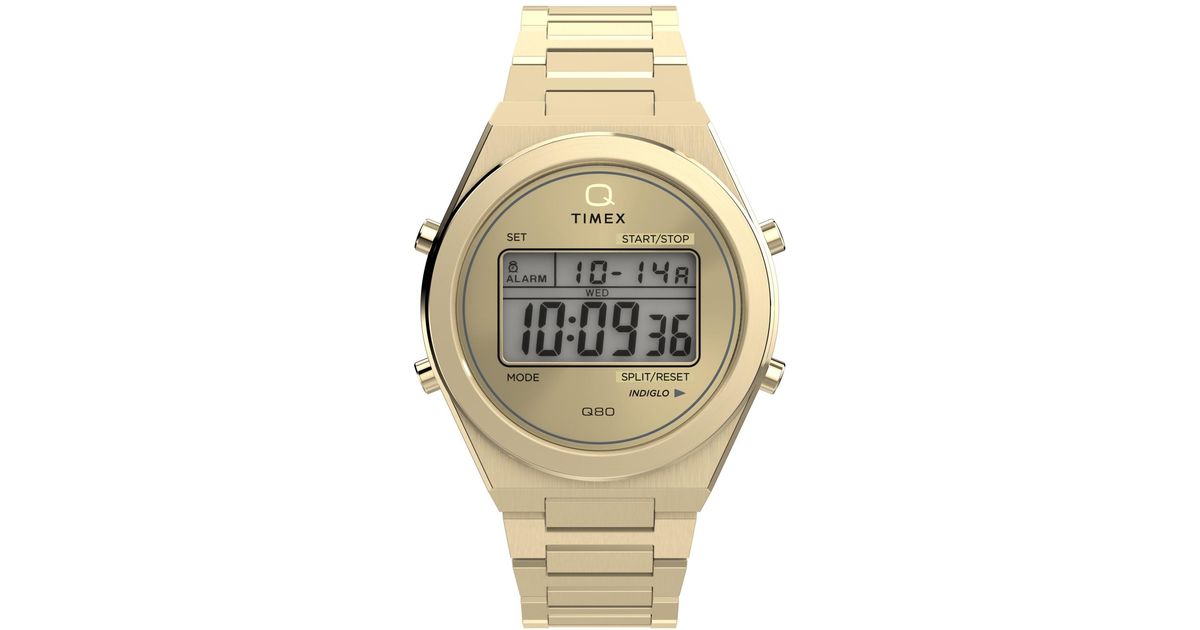 Timex Quartz Digital -tone Stainless Steel Watch in Metallic for Men | Lyst