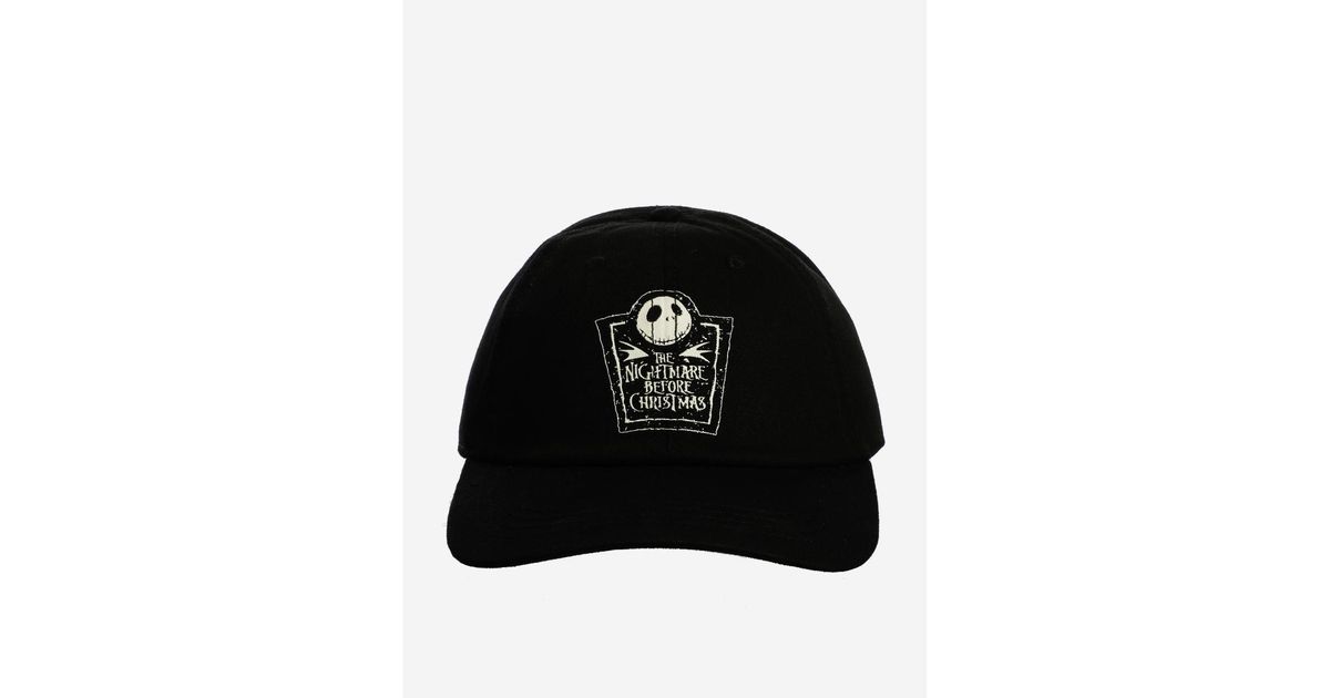 Nightmare Before Christmas Glow-in-the-dark Jack Logo Black Snapback ...