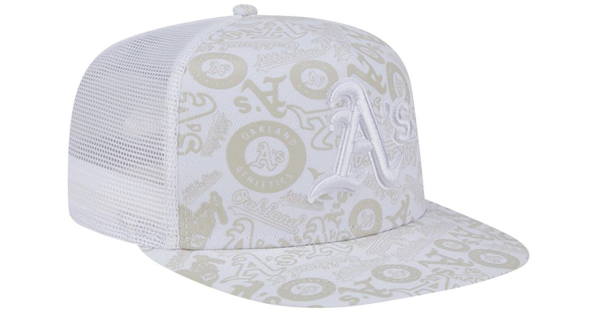 KTZ Oakland Athletics Logo Dunes A-frame Trucker 9fifty Snapback Hat in ...