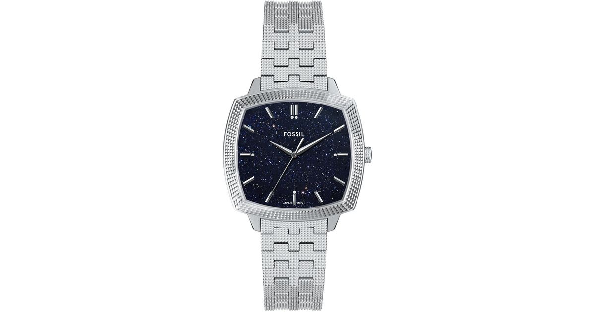 Fossil Nick Jonas X Machine Luxe Aventurine Silver-tone Stainless Steel ...