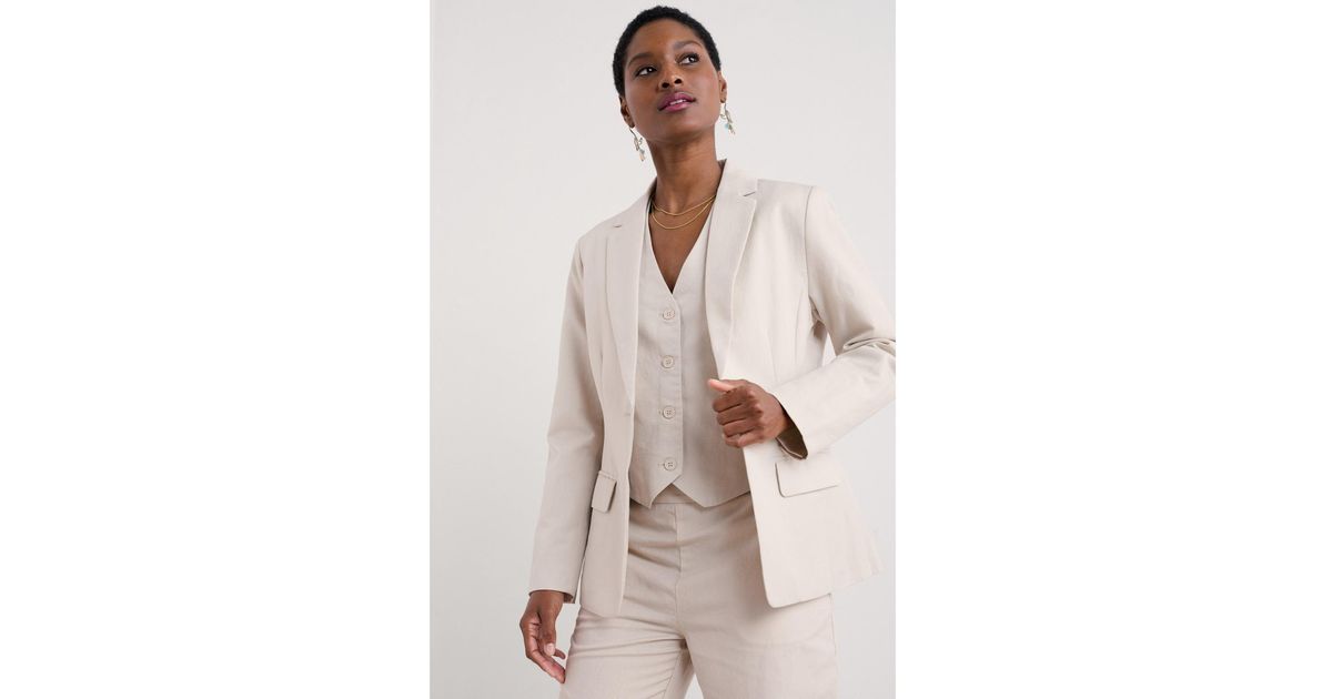 Seasalt Cornwall Erica Blazer in Natural | Lyst