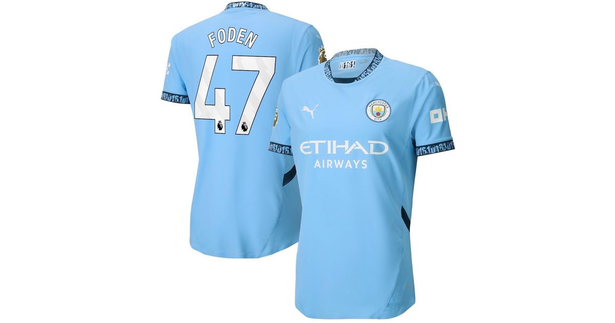 PUMA Phil Foden Manchester City 2024/25 Home Authentic Player Jersey in ...