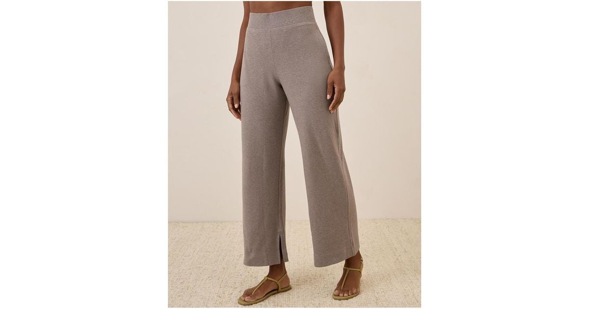 Pact Organic Cotton Airplane Wide Leg Pant in Natural | Lyst