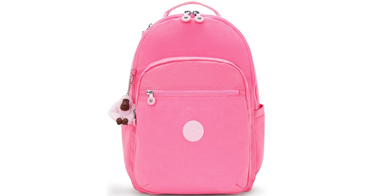 Kipling Seoul Medium Laptop Backpack in Pink | Lyst