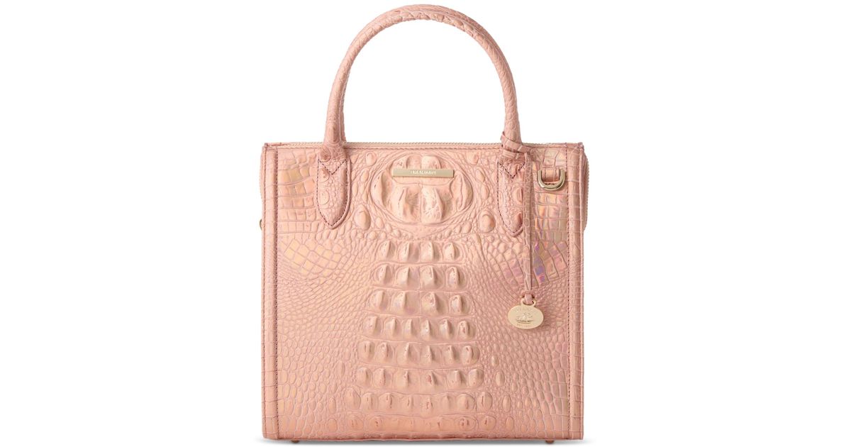 Brahmin Caroline Melbourne Small Leather Satchel in Pink | Lyst