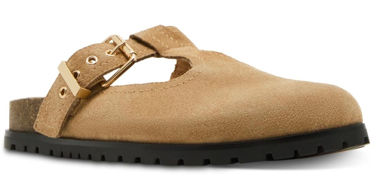 Steve Madden Atticus T-strap Clogs in Brown | Lyst