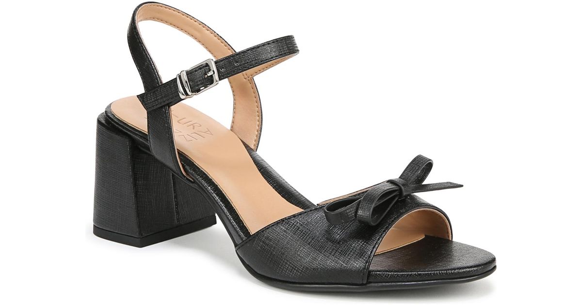 Naturalizer Deandra Block Heel Dress Sandals in Black | Lyst