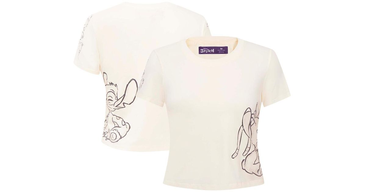 FREEZE MAX Lilo And Stitch Nose Kiss Baby Doll T-shirt in Natural | Lyst