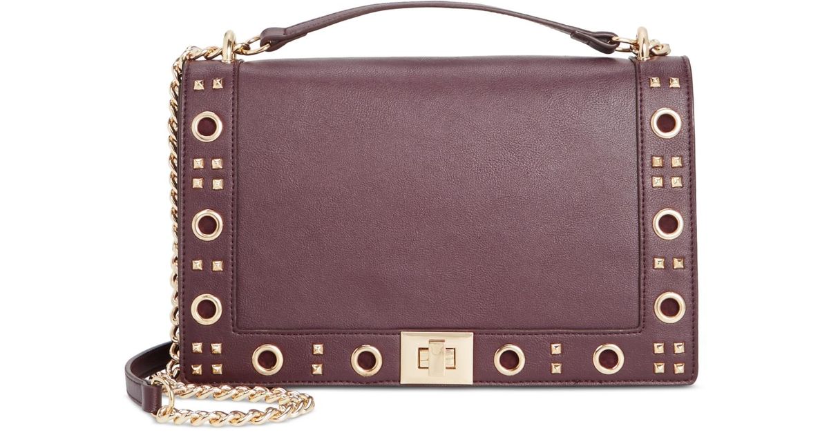 INC International Concepts Ajae Flap Small Studded Shoulder Bag in ...