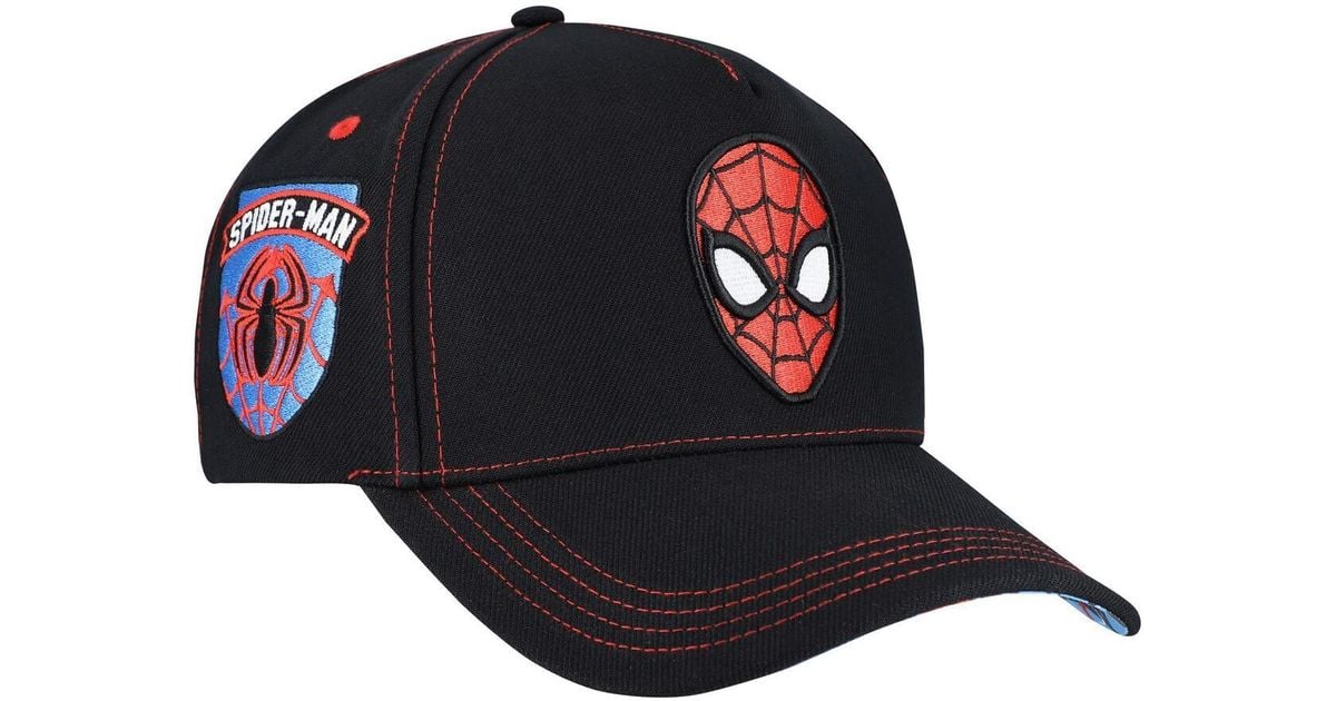 Lids Spider-man Big Print A-frame Snapback Hat in Black for Men | Lyst