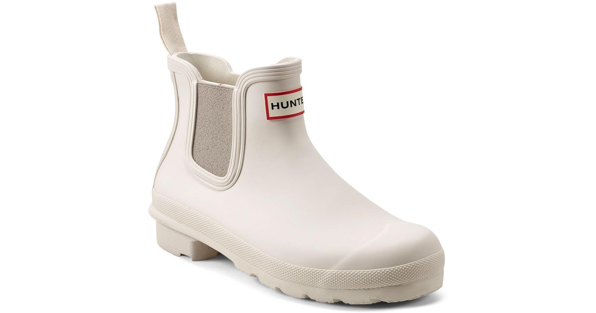 HUNTER Original Chelsea Boots From Finish Line in Natural | Lyst