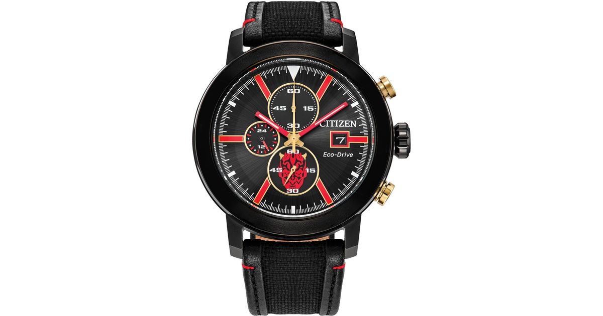 Citizen Eco-drive Chronograph Star Wars Darth Maul Mastermind Black ...