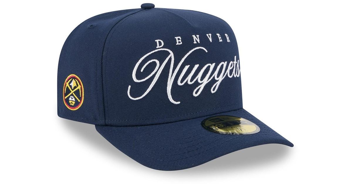 KTZ Denver nuggets 2025 Nba Draft A-frame 59fifty Fitted Hat in Blue ...