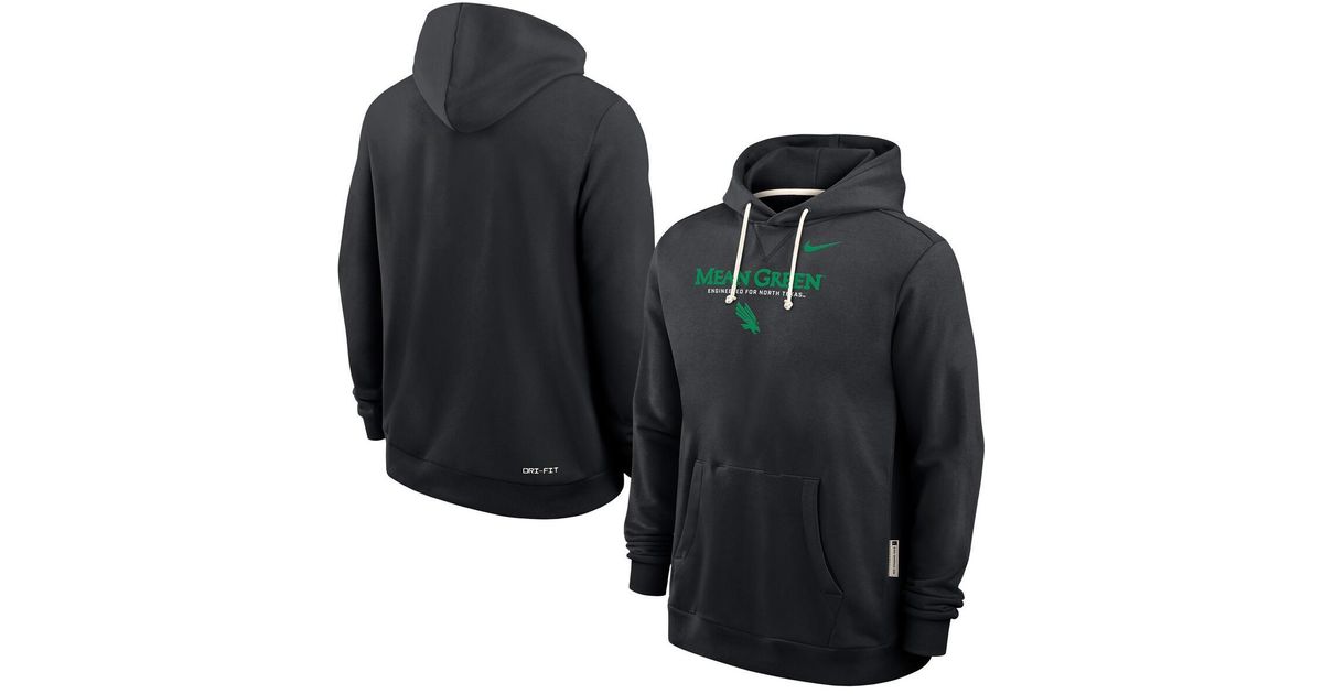 Nike North Texas Mean Green 2025 Sideline Standard Issue Dri-fit Hoodie ...