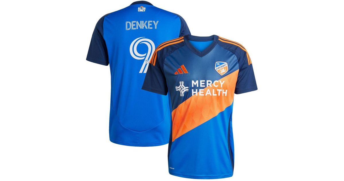 adidas Kevin Denkey Fc Cincinnati 2025 Orange And Legacy Kit Replica ...