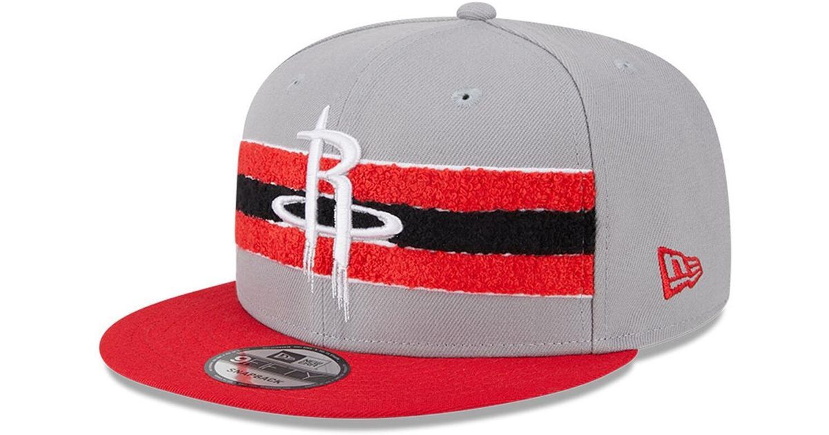 KTZ Houston Rockets Chenille Band 9fifty Snapback Hat in Red for Men | Lyst