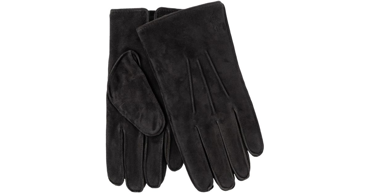 Polo Ralph Lauren Everyday Suede Glove in Black for Men | Lyst