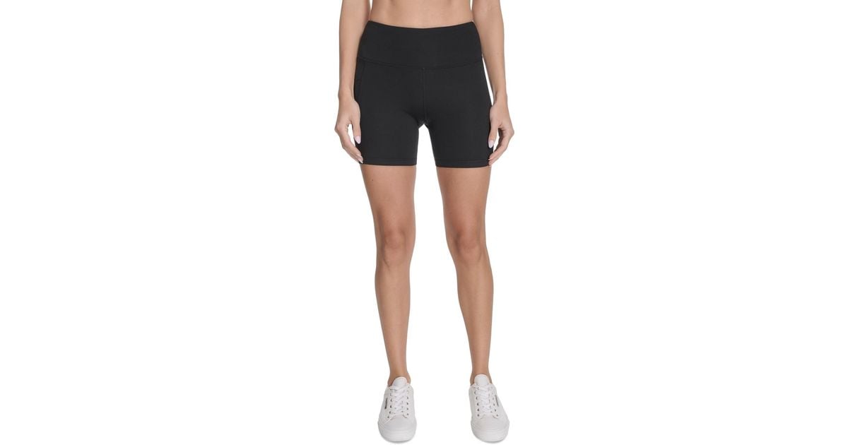 Calvin Klein Outline Logo High-rise Bike Shorts in Black | Lyst