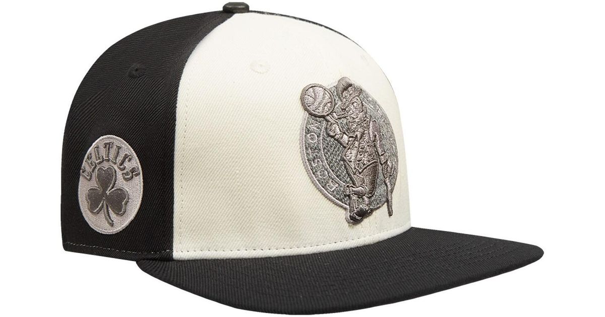 Pro Standard Boston Celtics French Terry Snapback Hat in White for Men ...