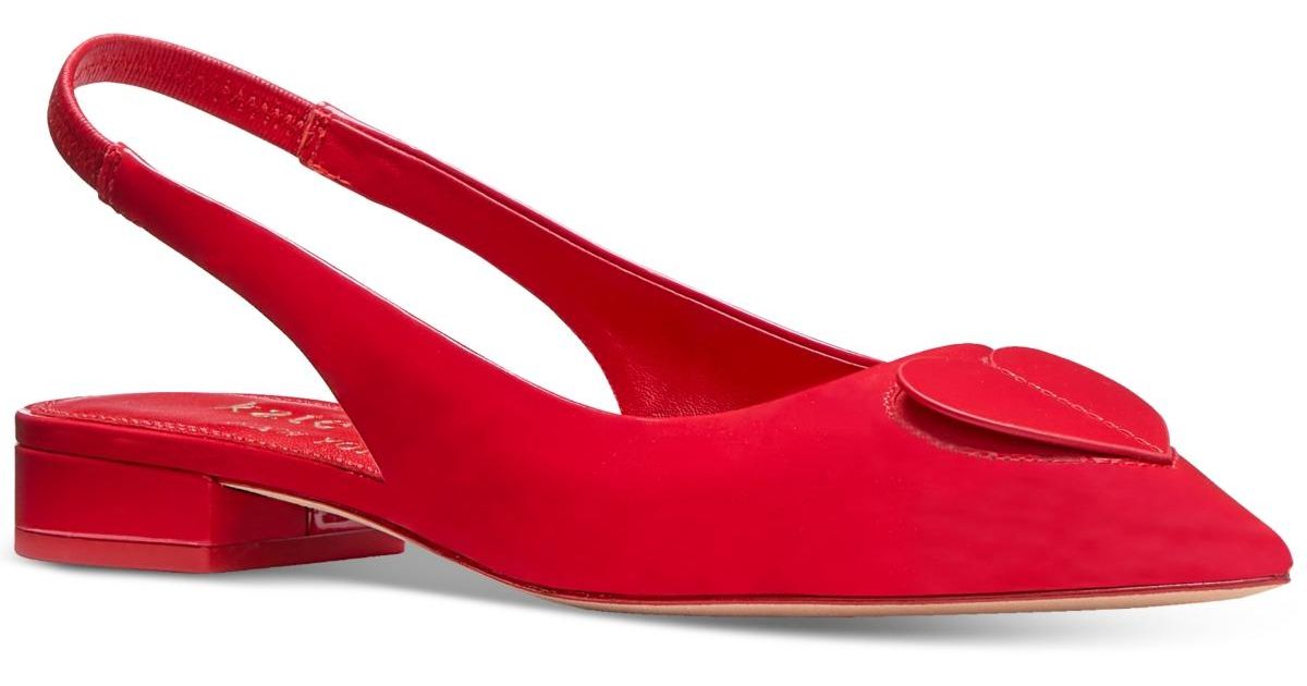Kate Spade Perfect Pair Heart Slingback Pumps in Red | Lyst