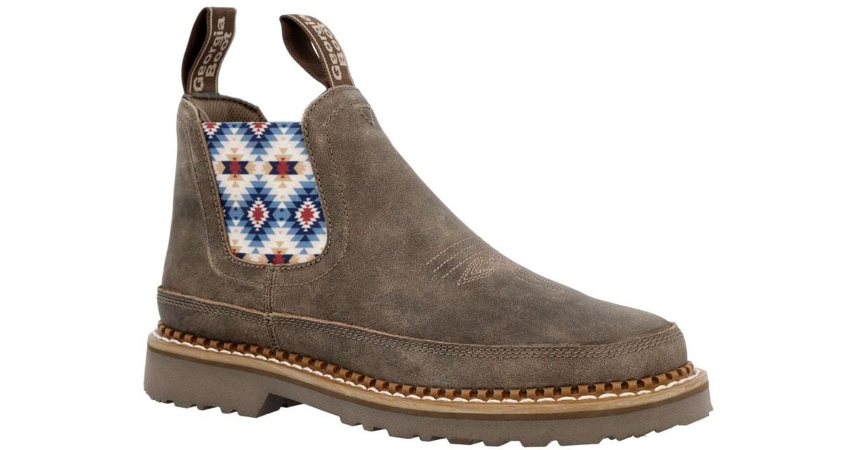 Georgia Boot Southwestern Romeo Shoe in Brown | Lyst