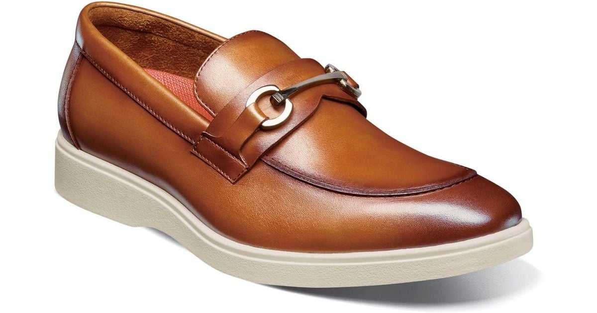 Stacy Adams Samuel Moc Toe Bit Slip On Shoe in Brown for Men | Lyst