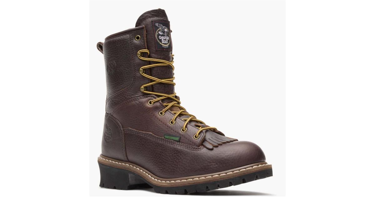 Georgia Boot Steel Toe Waterproof Logger Boot in Brown for Men | Lyst