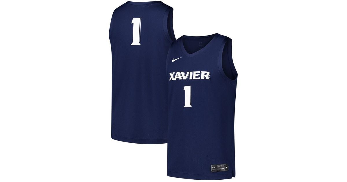 Nike 1 Xavier Musketeers Replica Basketball Jersey in Blue for Men | Lyst