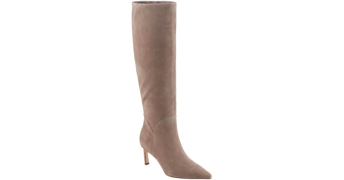 Marc Fisher Sabrina Tall Pointed Toe Dress Boots in Brown | Lyst