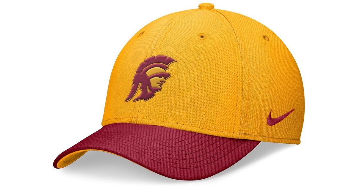 Nike Gold/crimson Usc Trojans Rise Swoosh Flex Hat in Yellow for Men | Lyst
