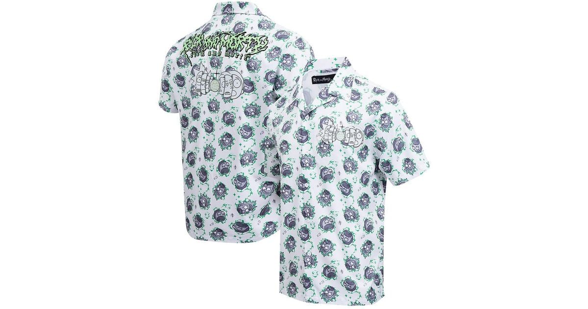 FREEZE MAX Rick And Morty 90's Rave Rickvival Showing Brain Button-up ...