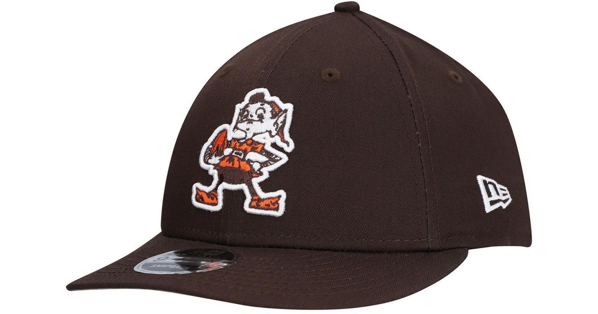 KTZ Cleveland S Main Low Profile 9fifty Snapback Hat in Brown for Men ...