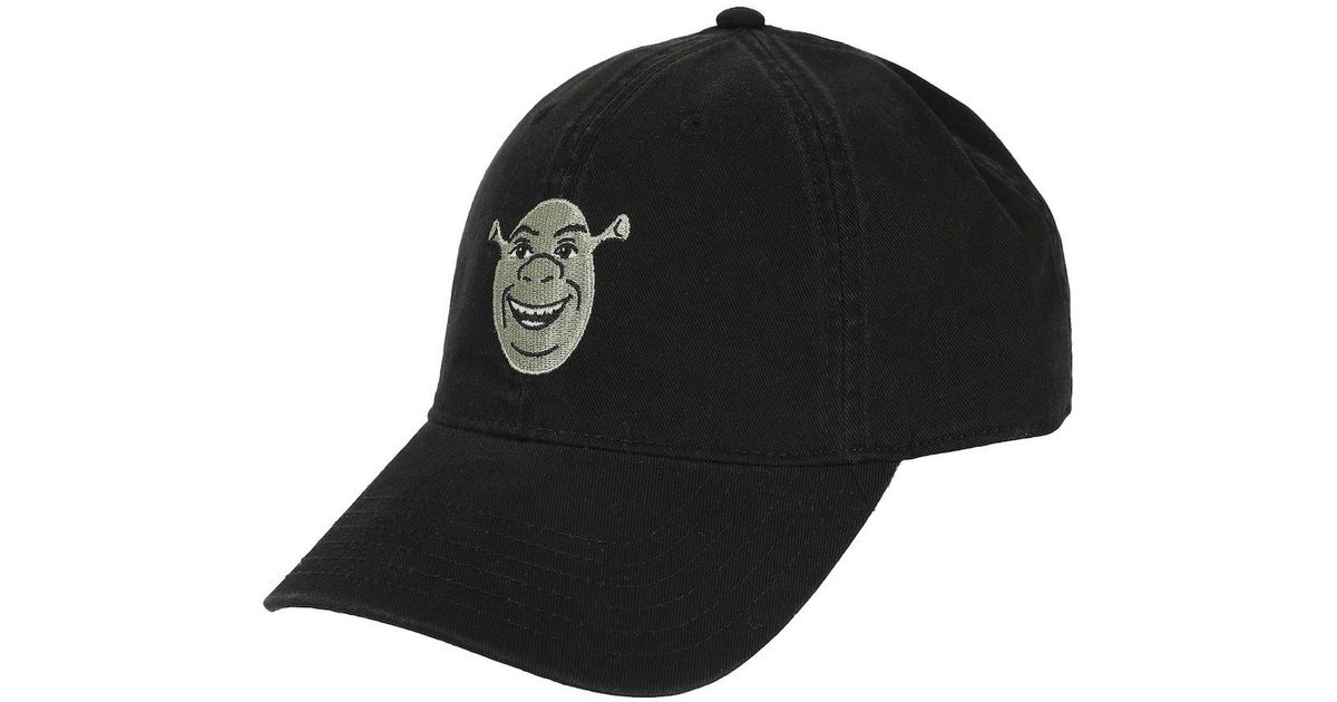 Shrek Embroidered Character Face Black Unstructured Baseball Cap for ...