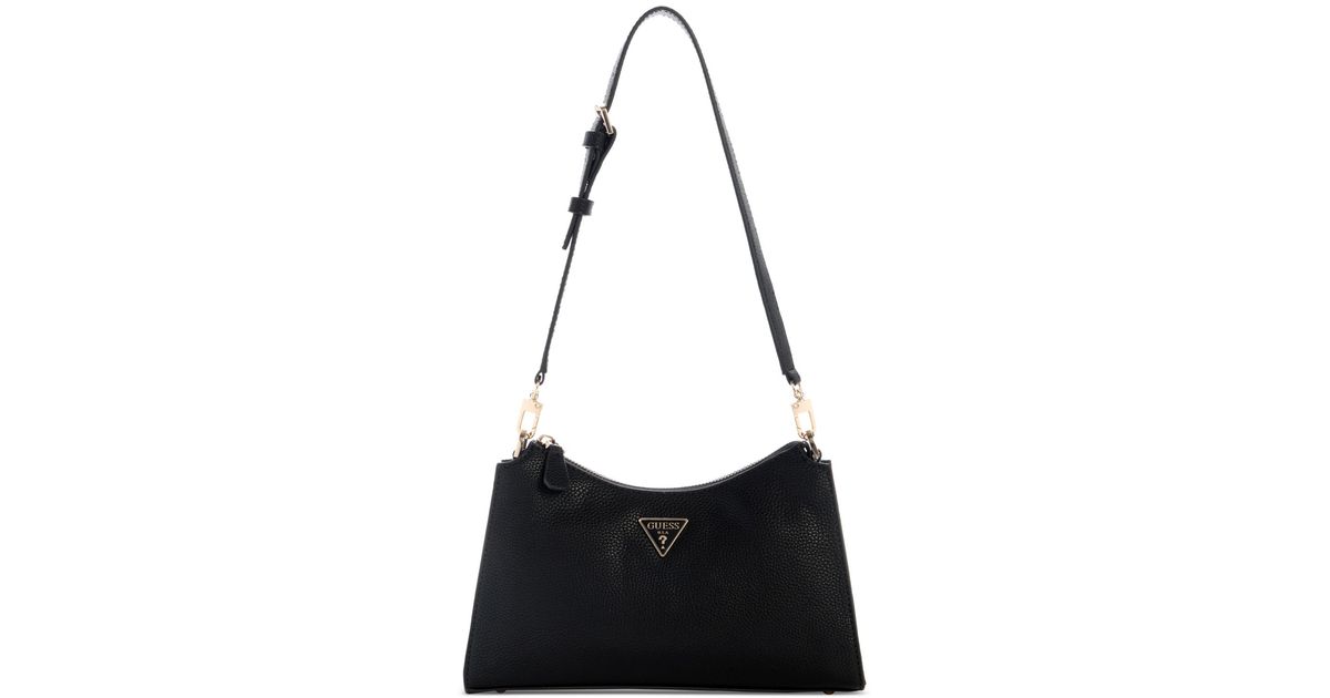 Guess Micaela Top-zip Shoulder Bag in Black | Lyst