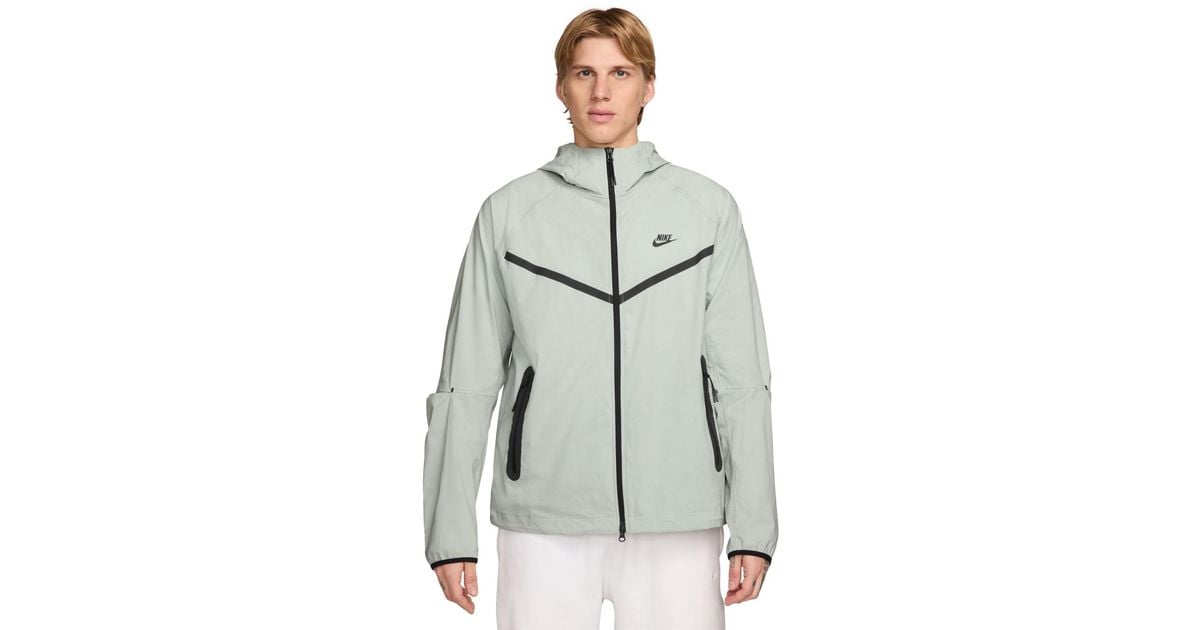 Nike Tech Woven Hooded Jacket in Gray for Men | Lyst