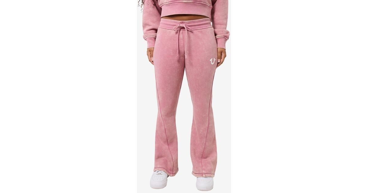 True Religion Washed Old Multi Low Rise Pants in Pink | Lyst