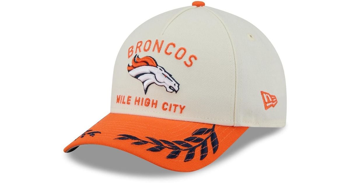 KTZ Cream/orange Denver Broncos 2025 Nfl Draft 9forty A-frame M-crown ...