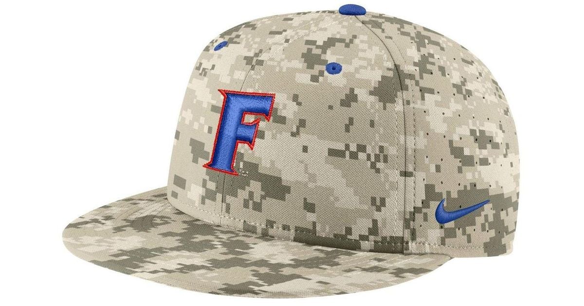 Nike Camo Florida Gators Aero True Baseball Performance Fitted Hat in ...