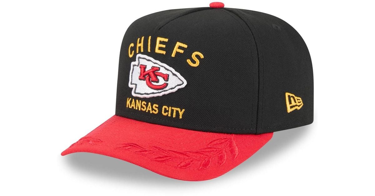 KTZ Black/red Kansas City Chiefs 2025 Nfl Draft A-frame 9fifty Snapback ...