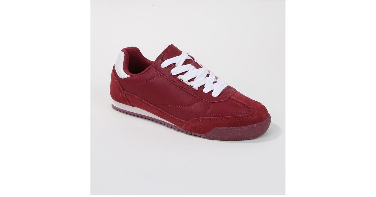 BERNESS Landon Retro Gum Sole Sneaker in Red | Lyst