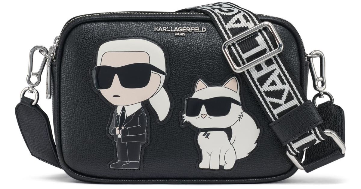 KARL LAGERFELD Maybelle Crossbody in Black | Lyst