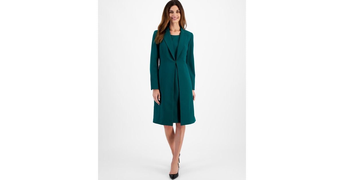 Le Suit Topper Jacket & Sheath Dress Suit in Green | Lyst